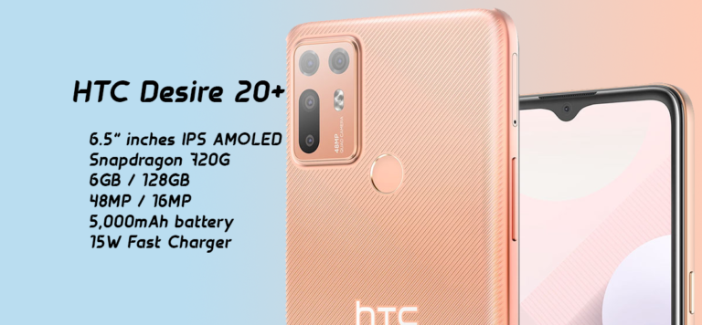 HTC Desire 20+ price in Bangladesh-Snapdragon 720G, 5,000mAh battery