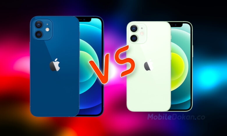 Apple iPhone 12 vs iPhone 12 Mini Compare 2023 | MobileDokan