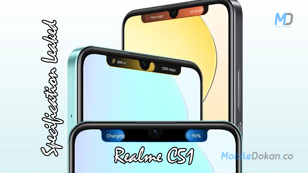 Realme C51 revealed Specifications, Indian Launch Confirmed | MobileDokan